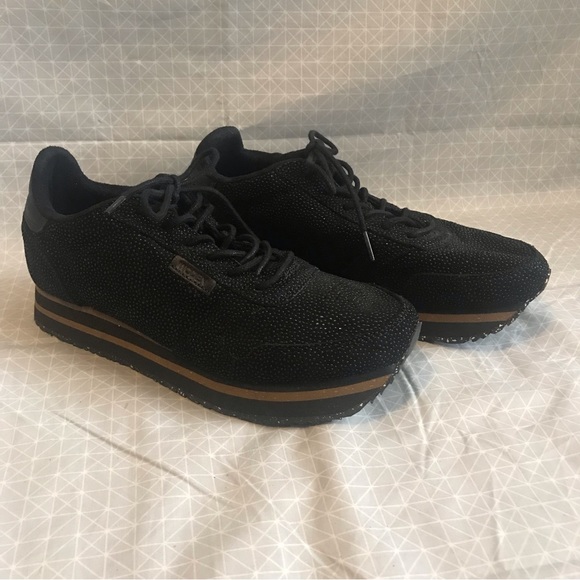 Woden | Shoes | Woden Ydun Pearl Platform Sneakers In Black Suede 4 ...